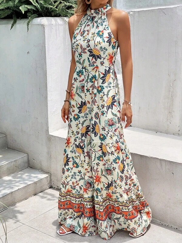 Rochie Lunga Sabrina Alba cu Model Rosu - Marimi Mari – IuliaShop