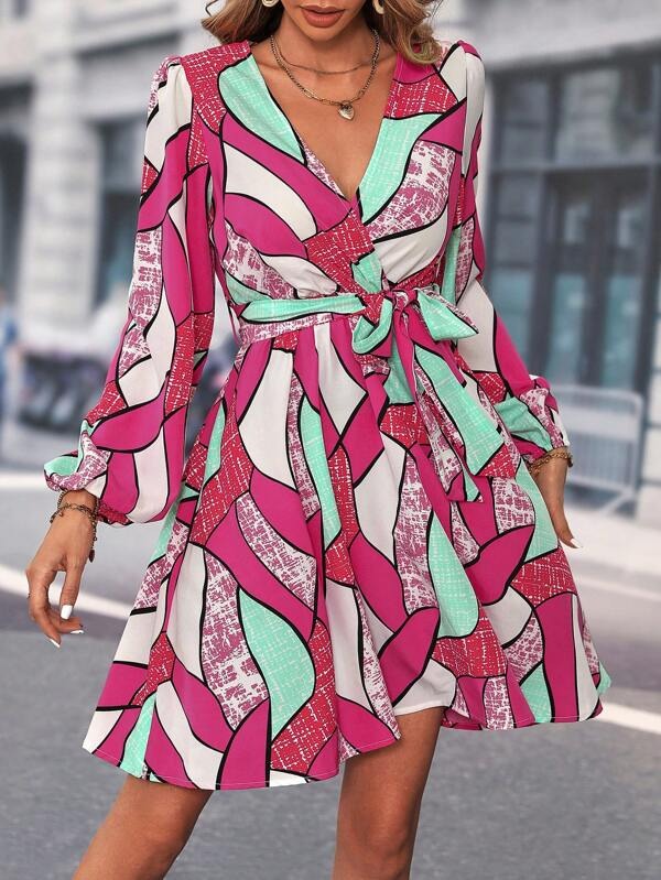 Rochie Scurta Chelsea Multicolora - Iuliashop