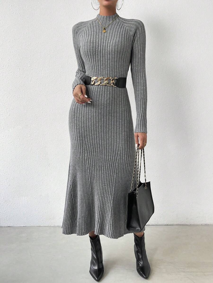 Rochie Lunga Gaeta Gri - Iuliashop