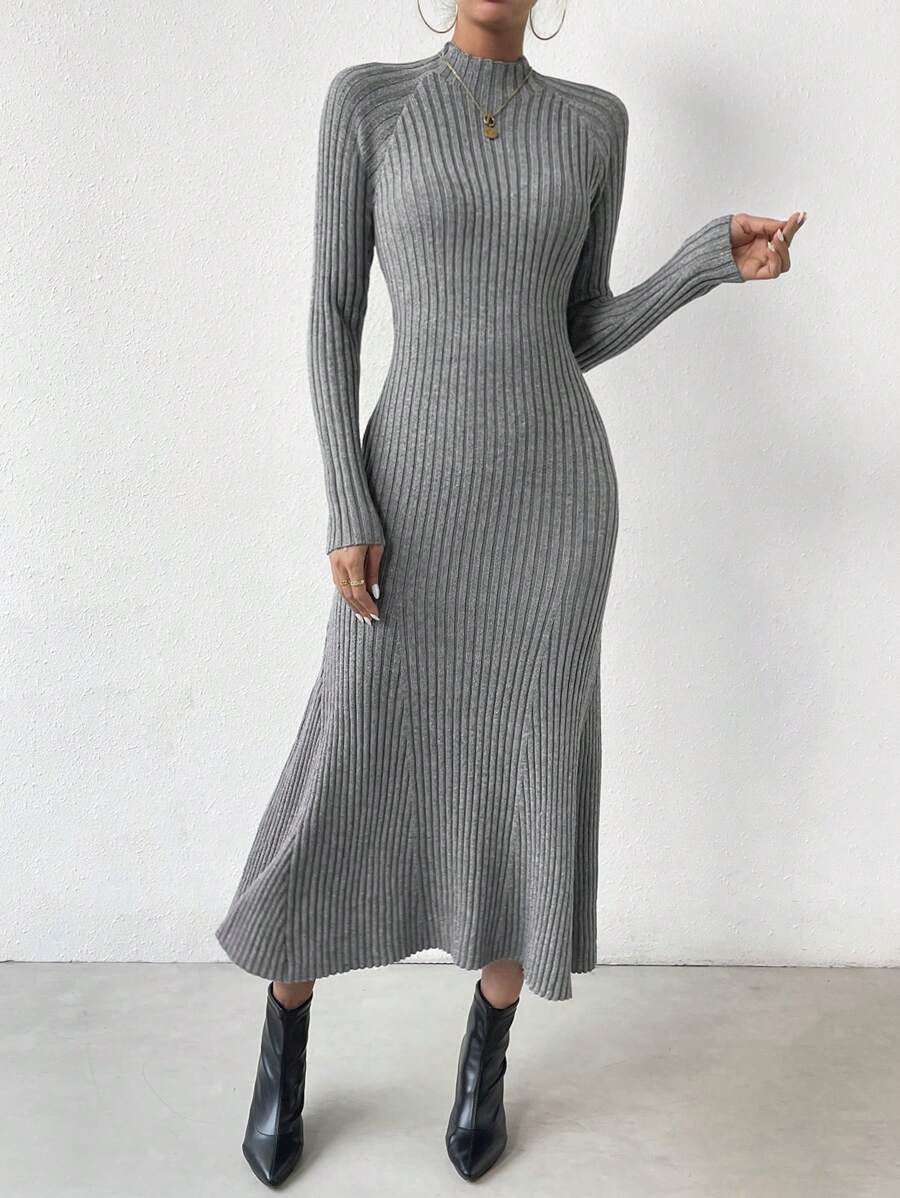 Rochie Lunga Gaeta Gri - Iuliashop