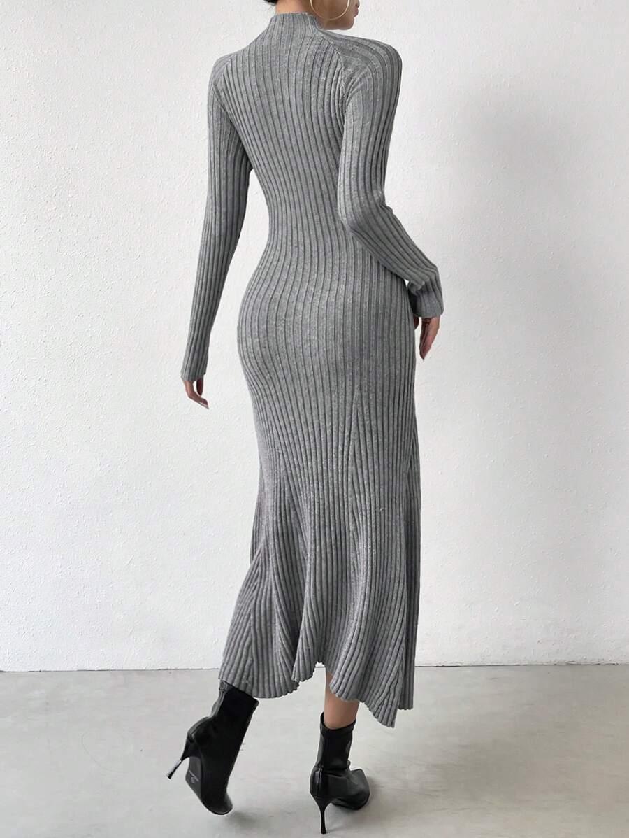 Rochie Lunga Gaeta Gri - Iuliashop