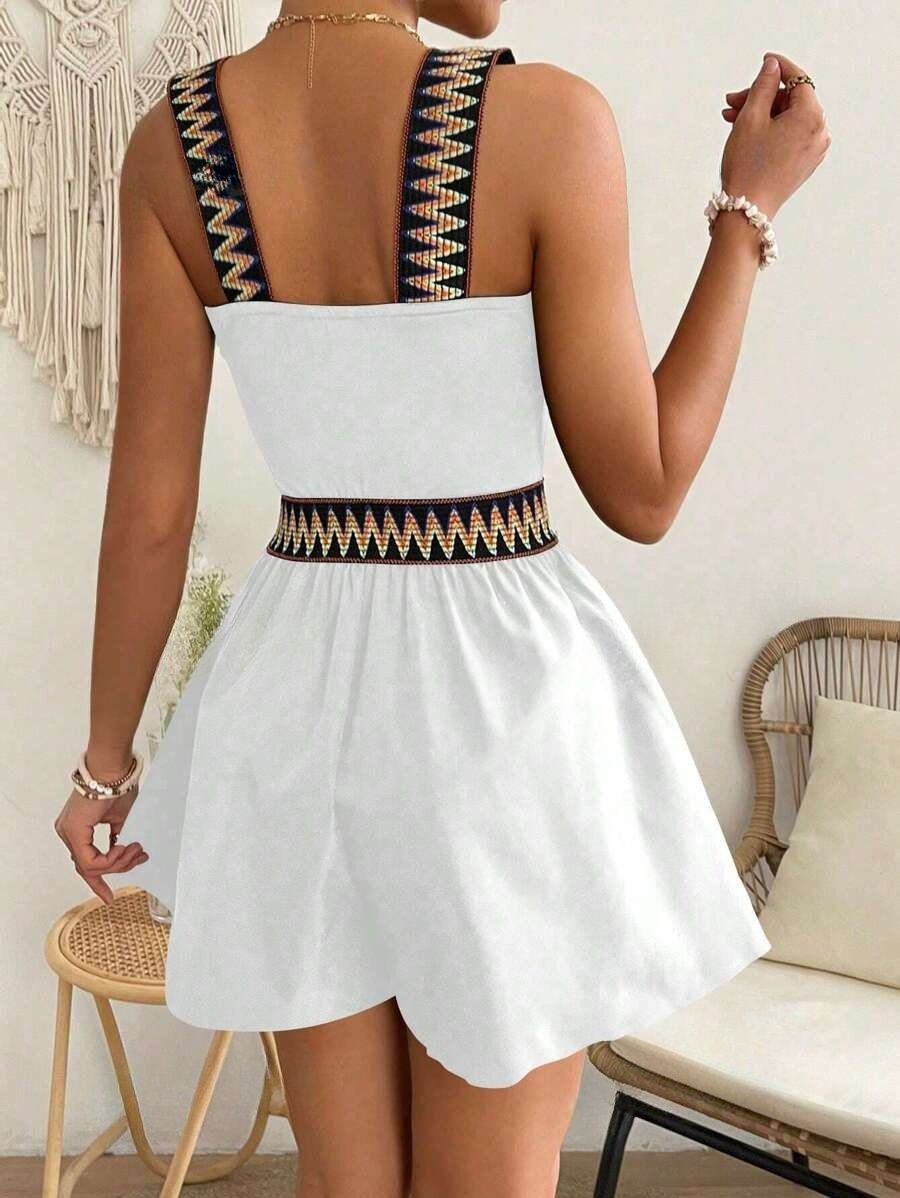 Salopeta Scurta Zivia Alba - Iuliashop