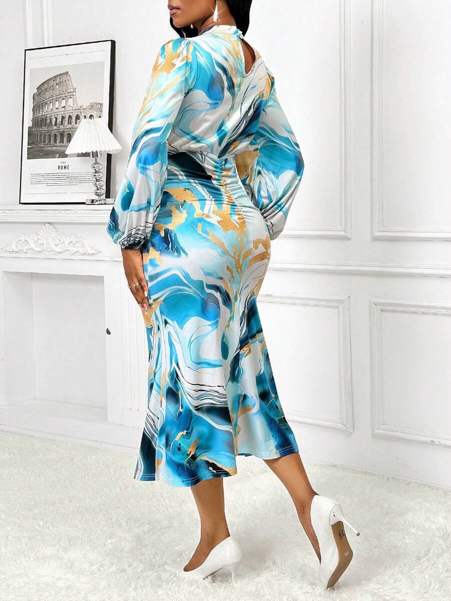 Rochie Midi Aliza Multicolora - Iuliashop