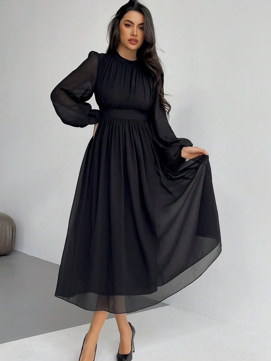 Rochie Midi Rayka Neagra - Iuliashop
