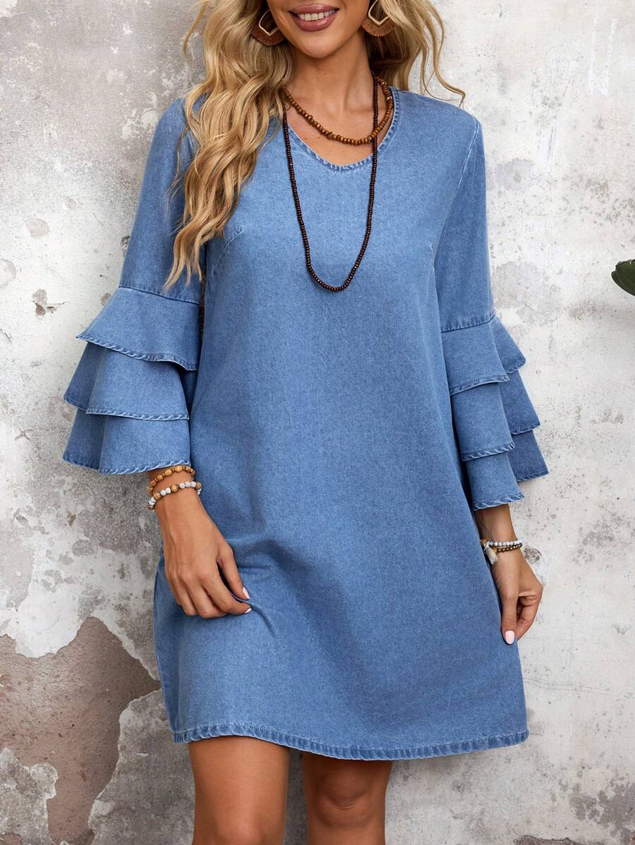 Rochie Scurta din Denim Meko - Iuliashop