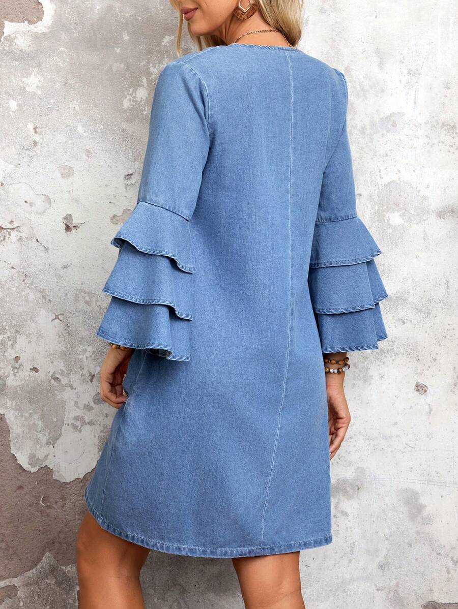 Rochie Scurta din Denim Meko - Iuliashop